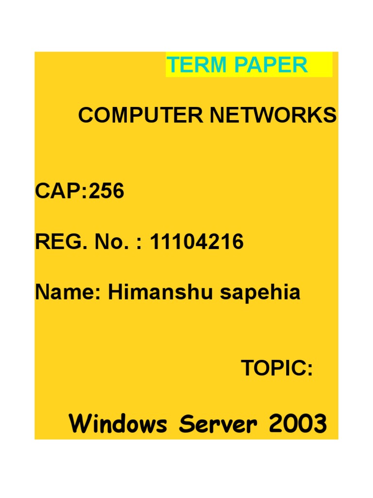 Windows Server 2003 | PDF | Windows Server 2003 | Microsoft Windows
