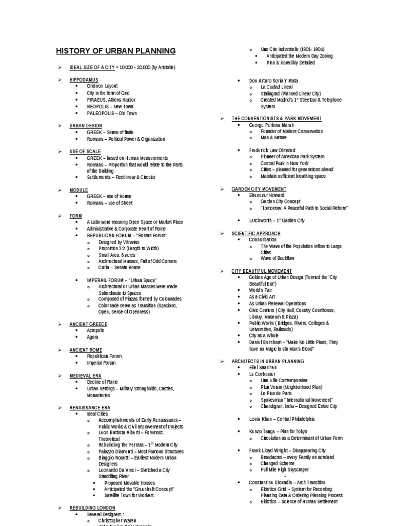 History of Urban Planning in 40 Characters | PDF | Urban Design ...