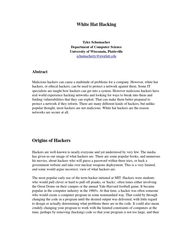 White Hat Hacking | PDF | Security Hacker | White Hat (Computer Security)