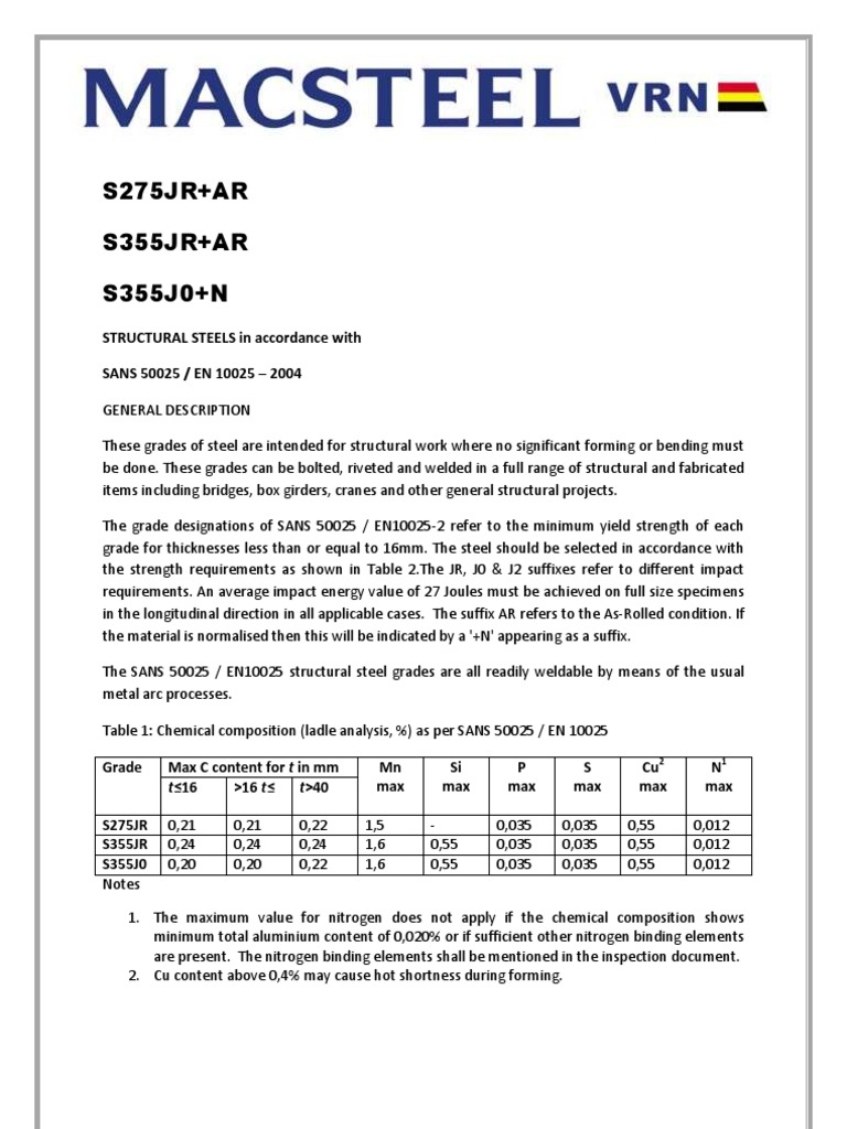 en_10025_s275_s355 | Structural Steel | Welding