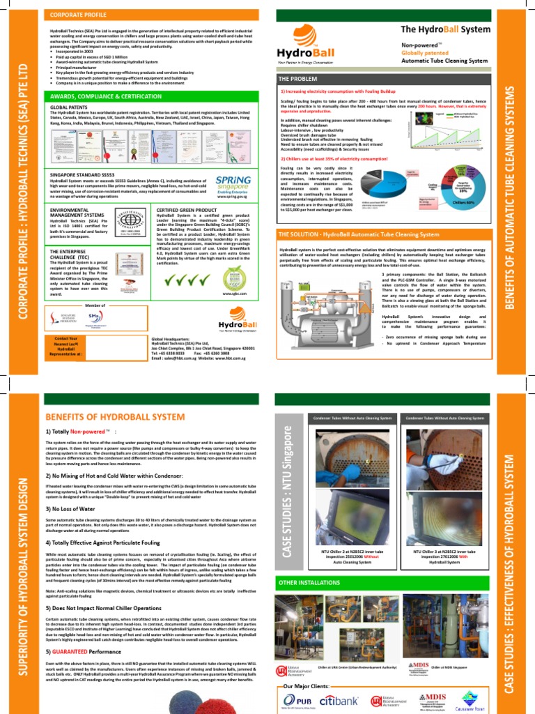 Energy Efficiency Through Automatic Tube Cleaning: An Overview of the HydroBall System | PDF ...