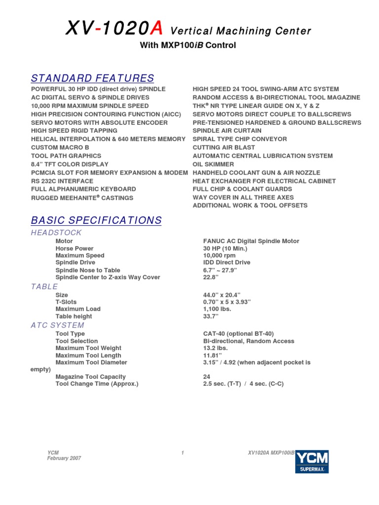 XV1020A MXP100iB PDF | PDF | Acceleration | Mechanical Engineering