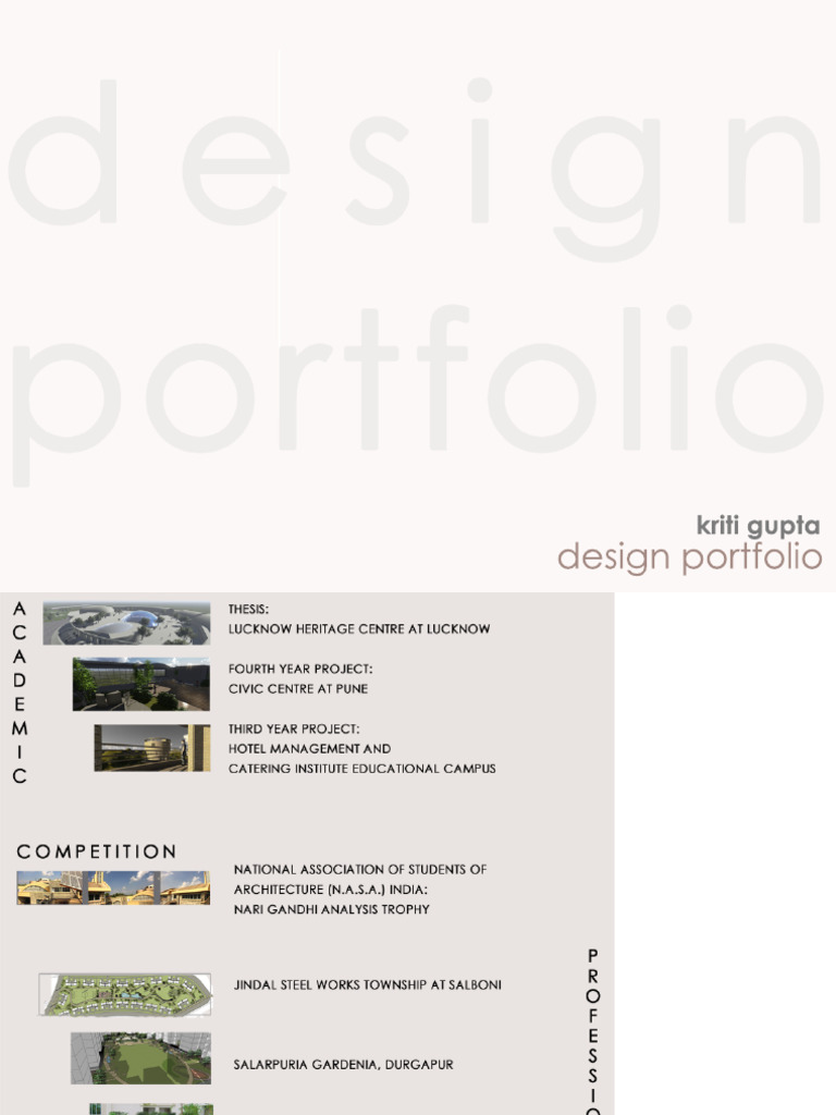 Design Portfolio - Kriti Gupta | PDF