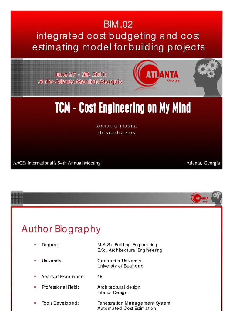 BIM.02 Integrated Cost Estimating Model For BLDG Projects | PDF | Building Information Modeling ...