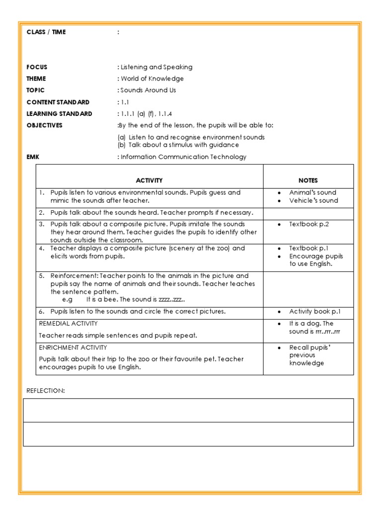 1 - Sounds Around Us | PDF | Teachers | Semiotics