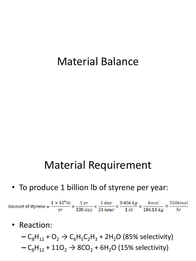 Material Balance