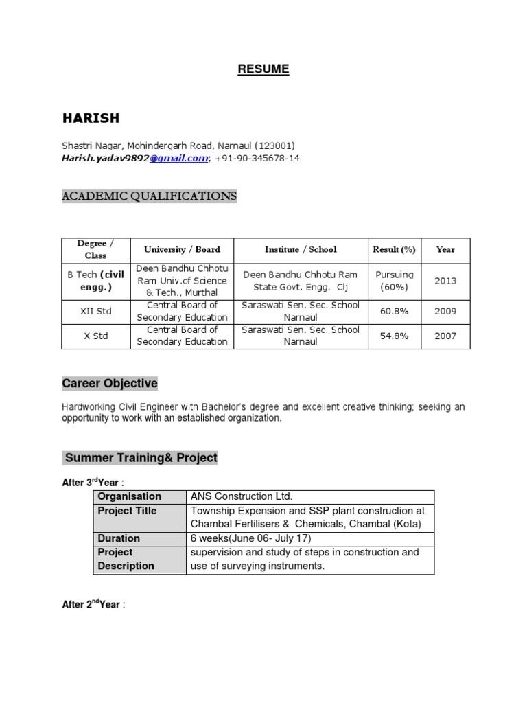 Harry Resume | PDF