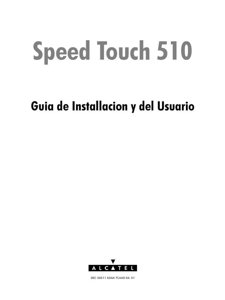 Manual de Usuario Alcatel SpeedTouch 510 Espa | PDF | Servidor proxy ...
