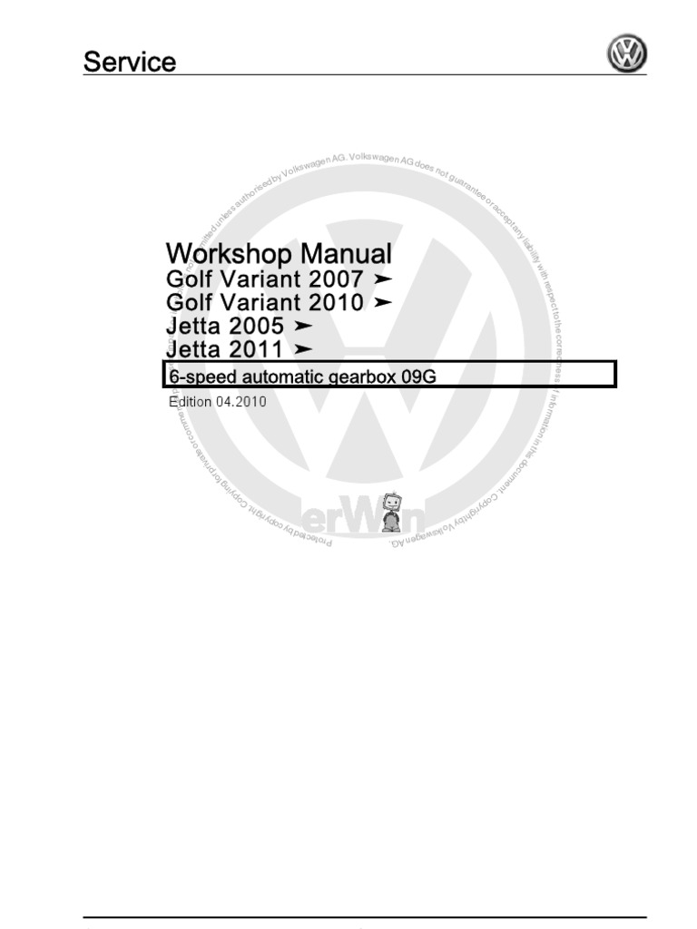 6-Speed Automatic Gearbox 09G | PDF | Transmission (Mechanics ...