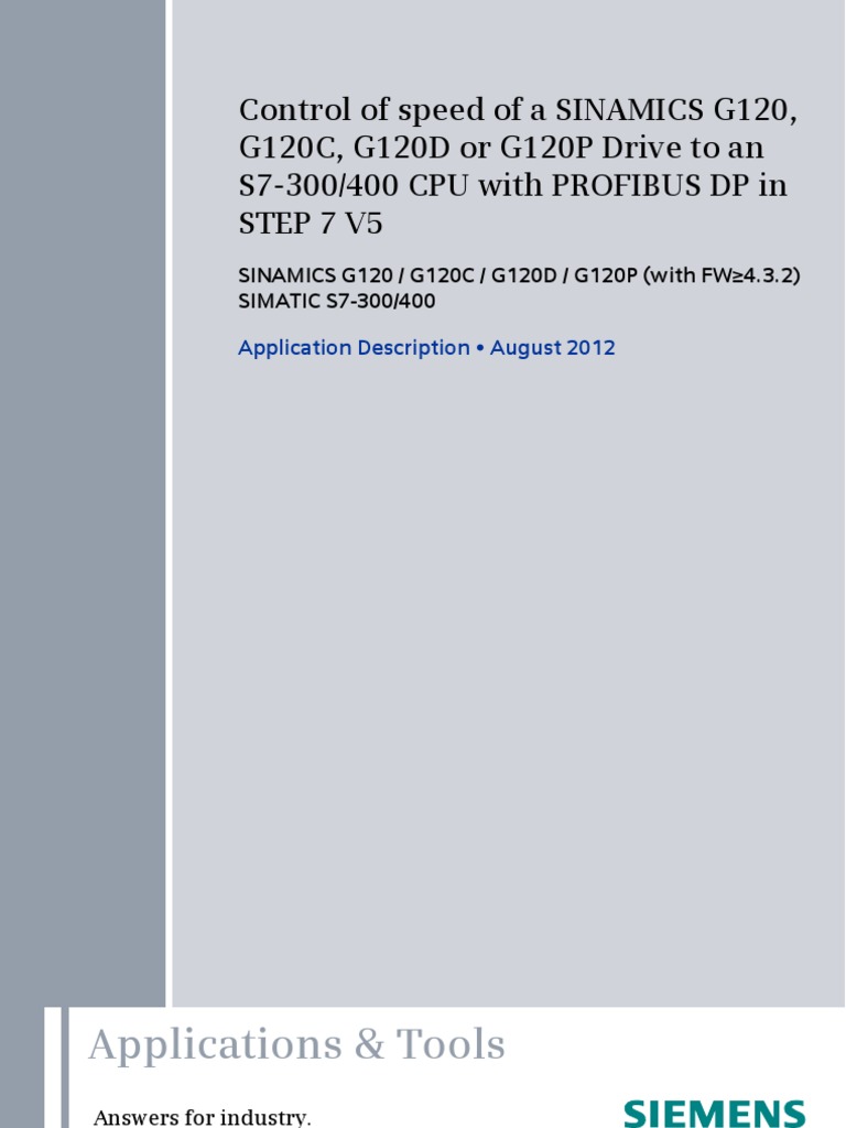 SINAMICS G120 at S7-300400-DP DOKU v20 en | PDF | Parameter (Computer Programming) | Input/Output