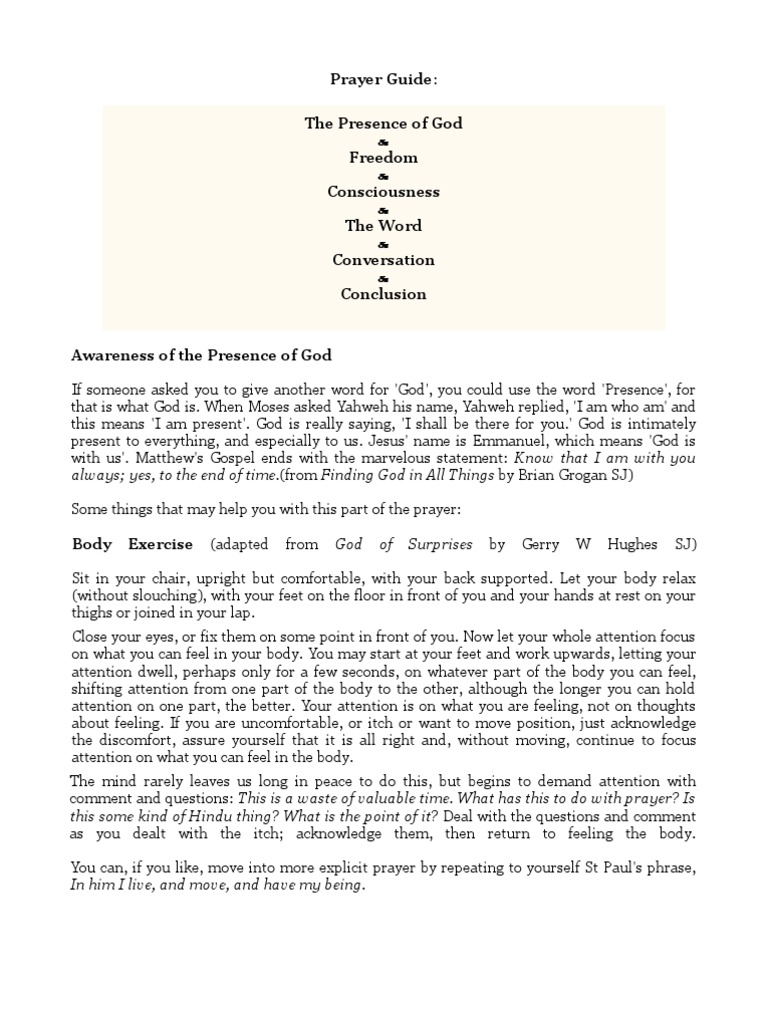 Guide in Prayer | PDF | Prayer | Mind