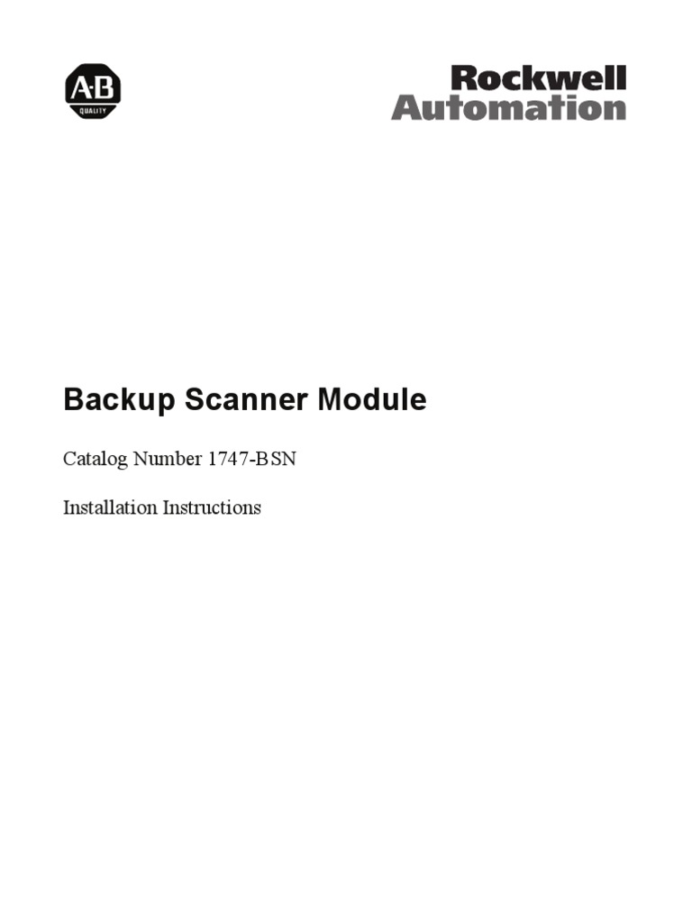 1747-BSN User Manual | PDF | Safety | Resistor