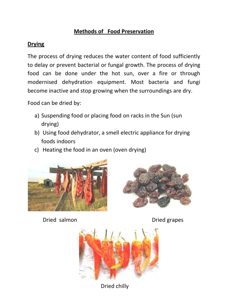 Methods of Food Preservation | PDF | Food Preservation | Smoking (Cooking)