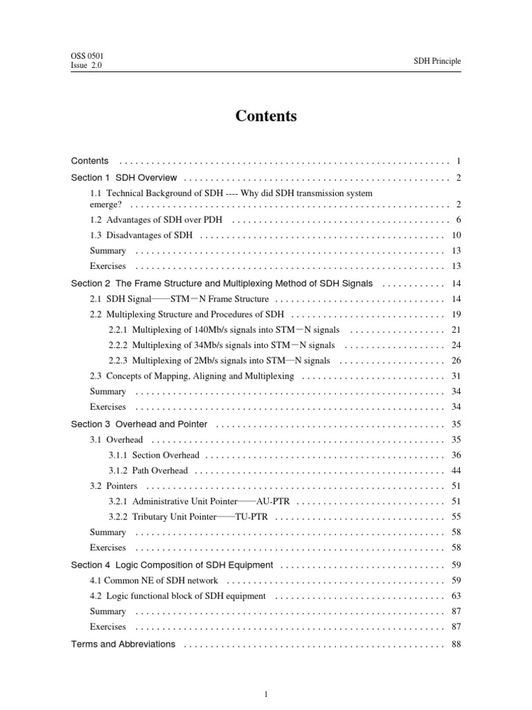 An In-Depth Look at Synchronous Digital Hierarchy (SDH): Technical Background, Frame Structure ...