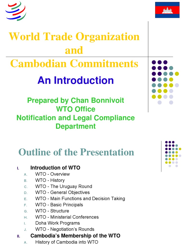 Cambodia's WTO Membership Timeline | PDF | World Trade Organization ...