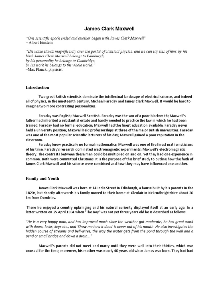 James Clark Maxwell | PDF | James Clerk Maxwell | Electromagnetism
