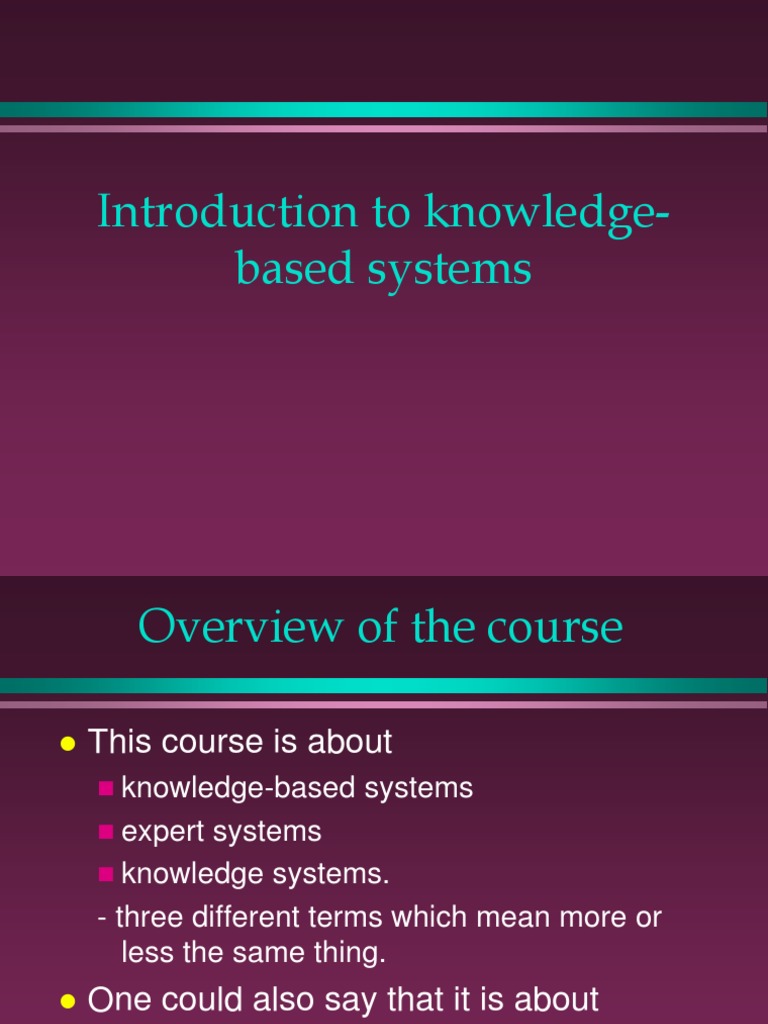 Knowledge Based Systems | PDF | Artificial Intelligence | Intelligence ...