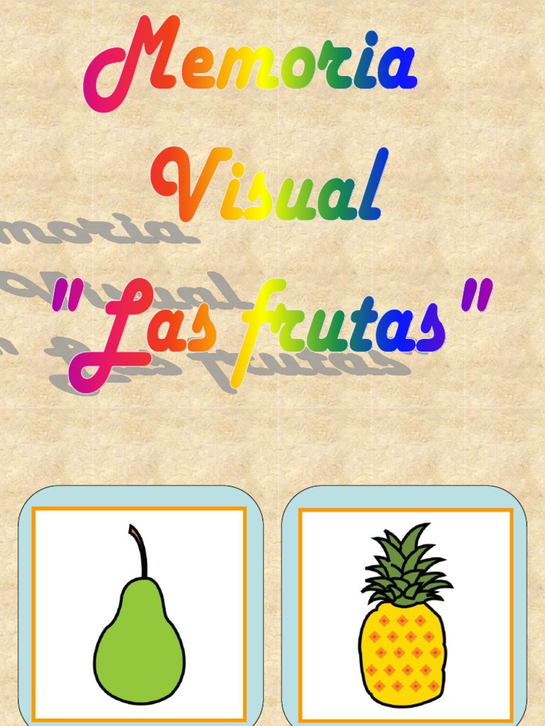 Memoria Visual LAS FRUTAS | PDF