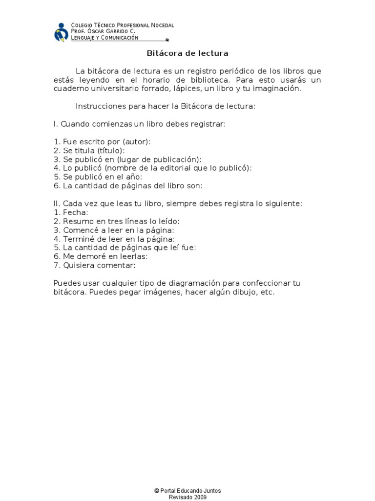 Bitácora de lectura