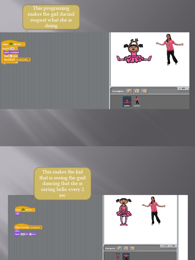 Girl Dancing Program with Repeating Actions | PDF