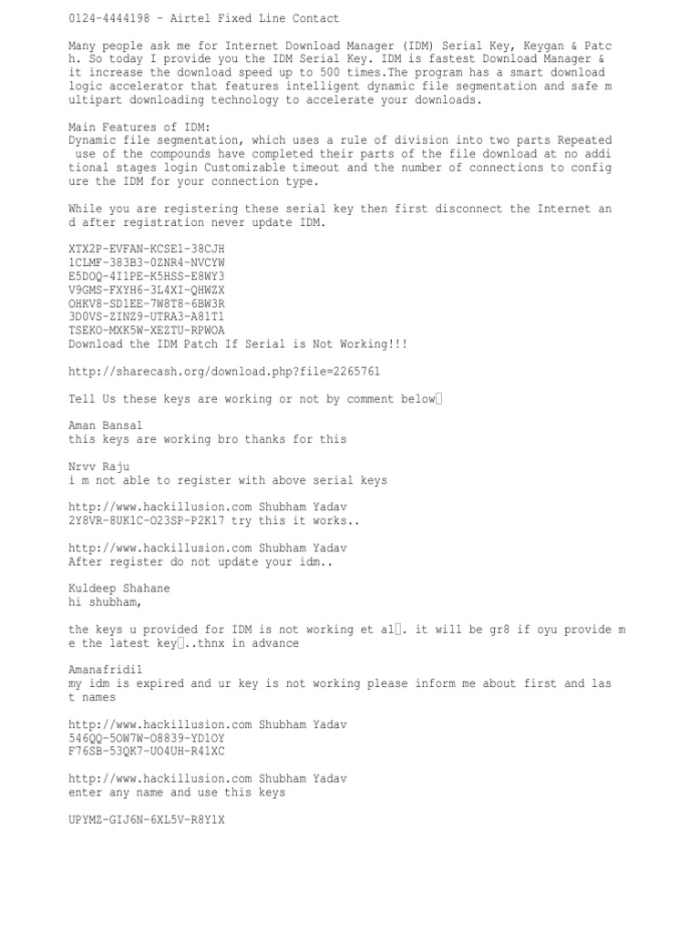 IDM Key | PDF | Internet | Computer Networking
