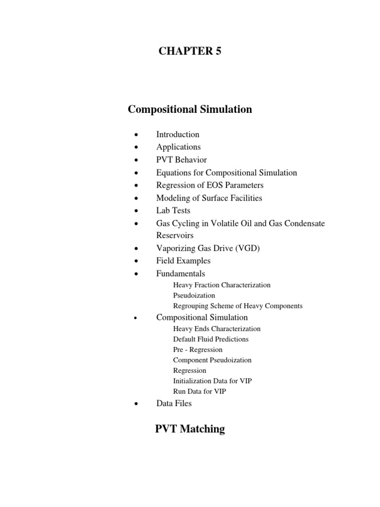 CH 5 - Compositional Simulation | PDF | Petroleum Reservoir | Phase (Matter)