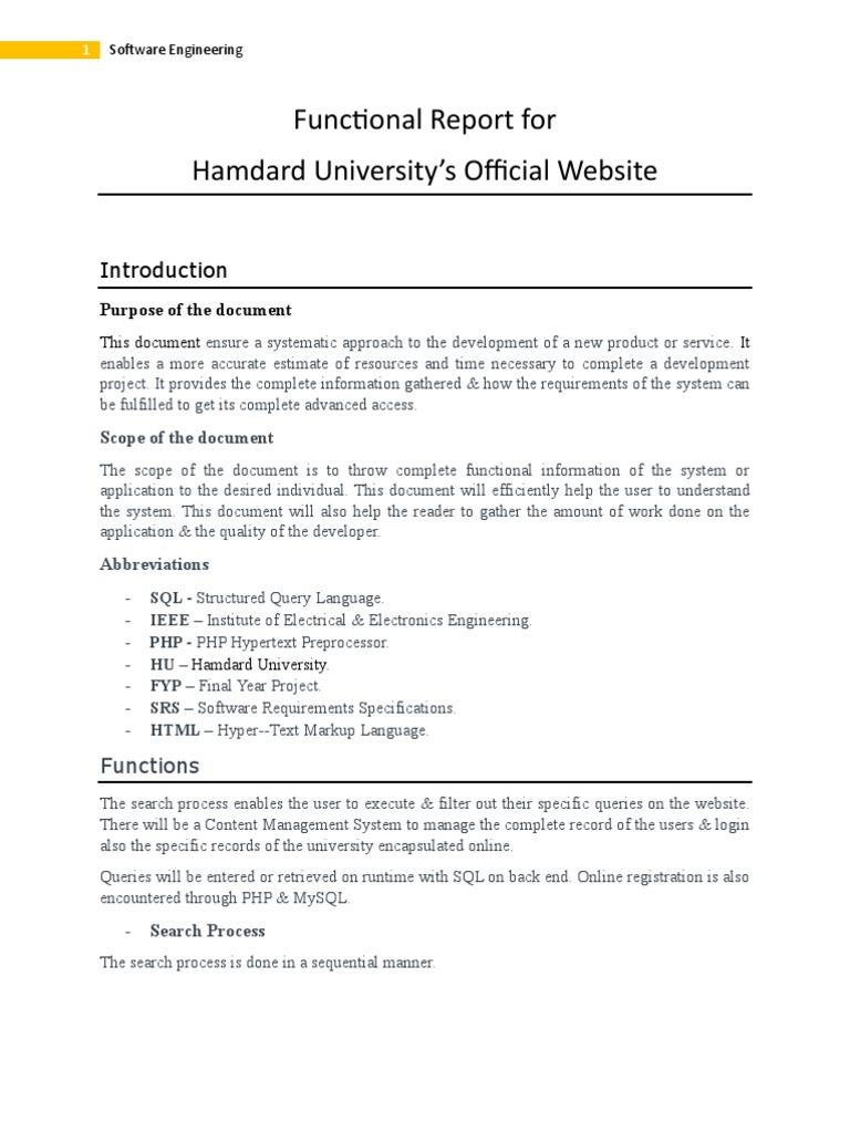 Functional Report | Websites | Php | Free 30-day Trial | Scribd