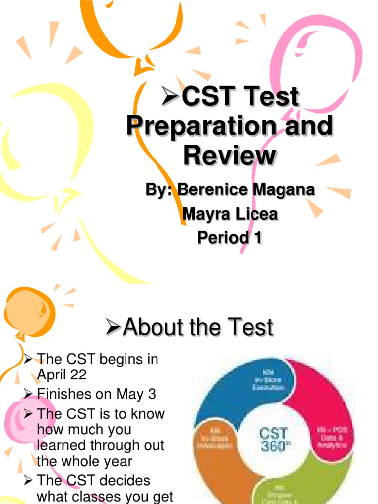 CST Test: Preparation and Review | PDF | Exponentiation | Teaching ...