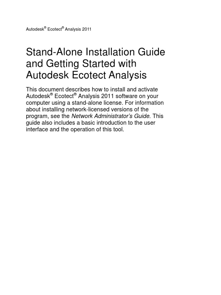 Autodesk Ecotect Analysis 2011 Standalone Installation and Getting ...