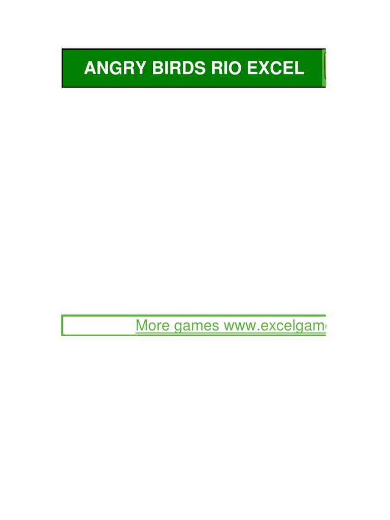 Angry Birds Rio Excel | PDF