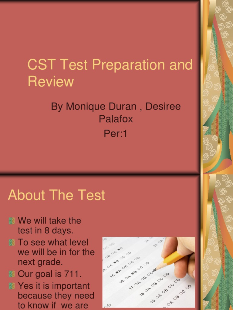 CST Test Preparation and Review: by Monique Duran, Desiree Palafox Per ...