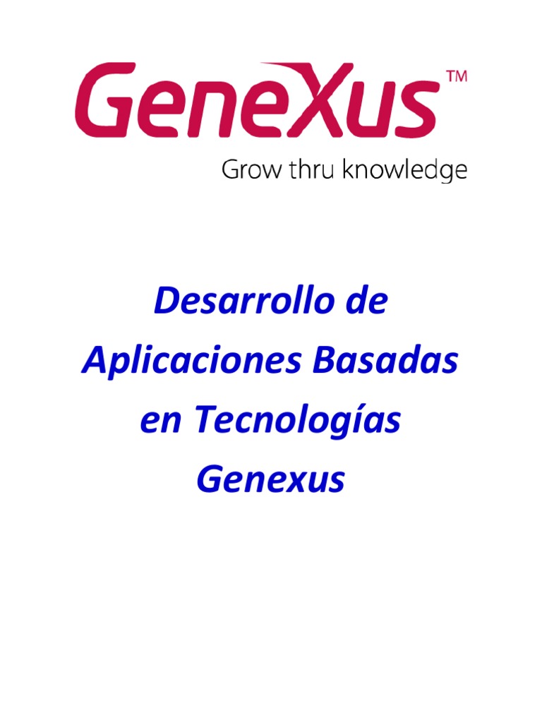 Aplicaciones Genexus | PDF | Tabla (base de datos) | Bases de datos