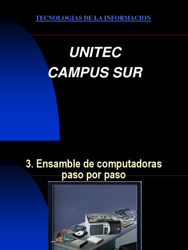 2.-Ensamble de Computadoras Paso Por Paso UNITEC | PDF | Bios ...