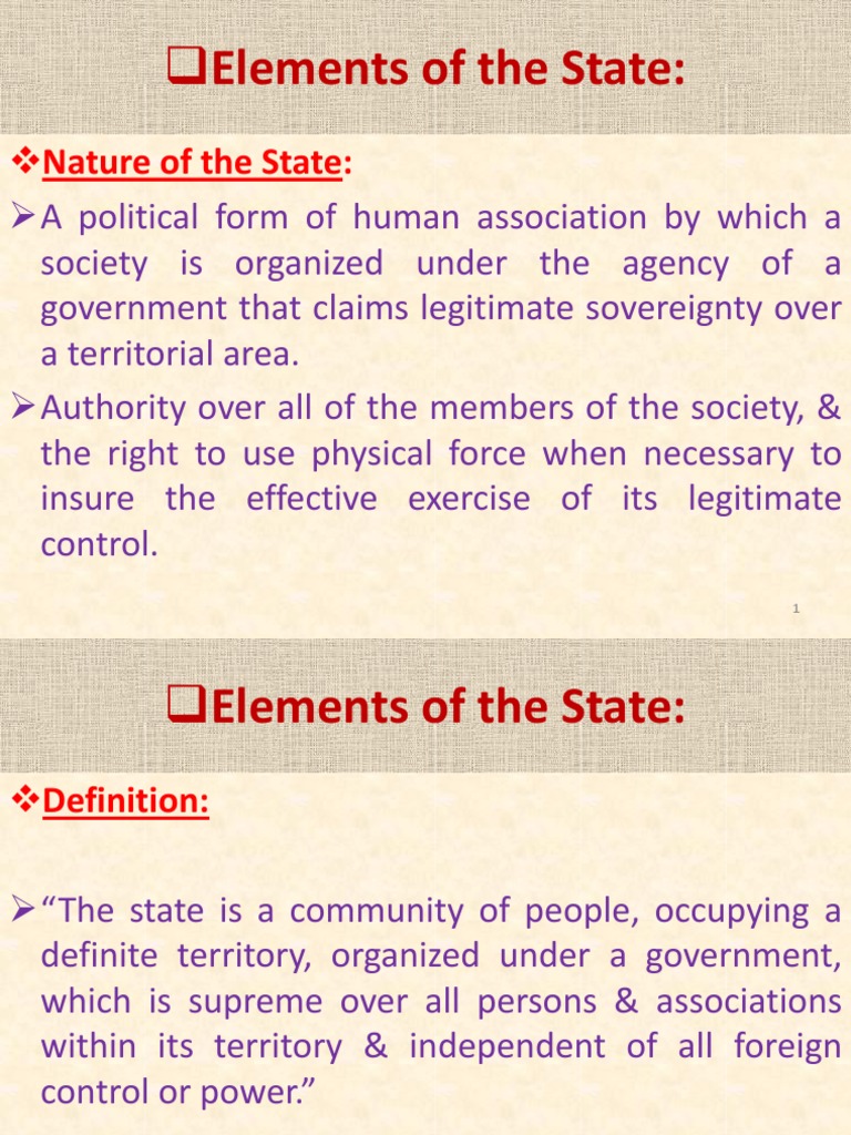 Elements of The State. | Download Free PDF | Sovereignty | Ethical ...
