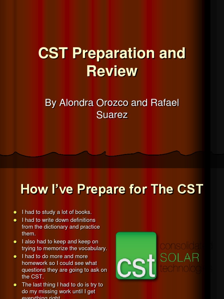 CST Preparation and Review: by Alondra Orozco and Rafael Suarez | PDF ...
