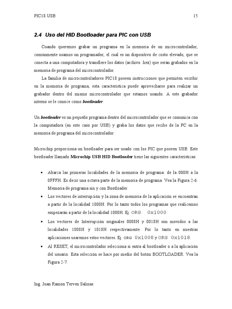 Bootloader USB para PIC18F4550 | PDF | Microcontrolador | Arranque
