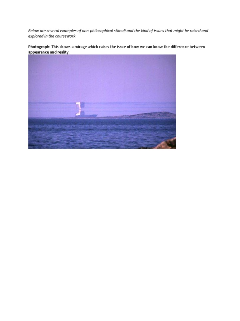 Non-Philosophical Stimuli Examples | PDF | Consciousness | Cognitive ...