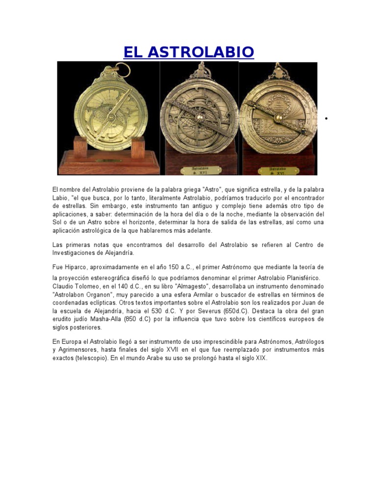 El Astrolabio | PDF