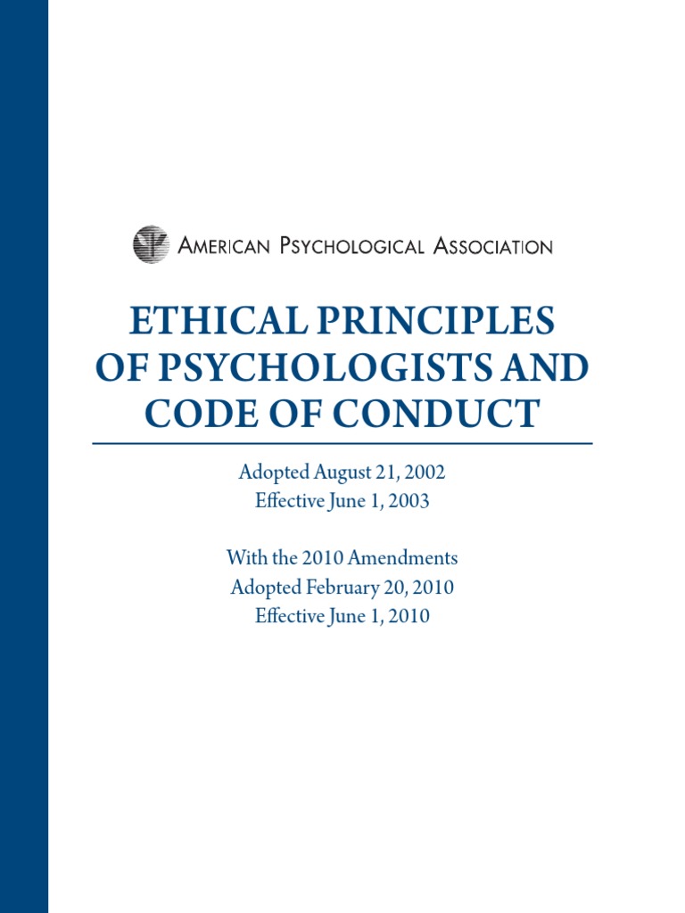Ethical Principles APA | PDF | American Psychological Association ...