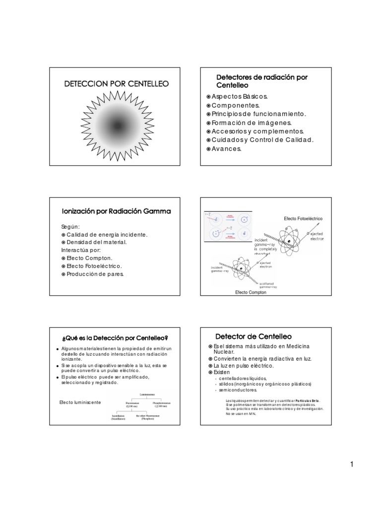 Detectores de Centelleo | PDF | Rayo gamma | Fotón