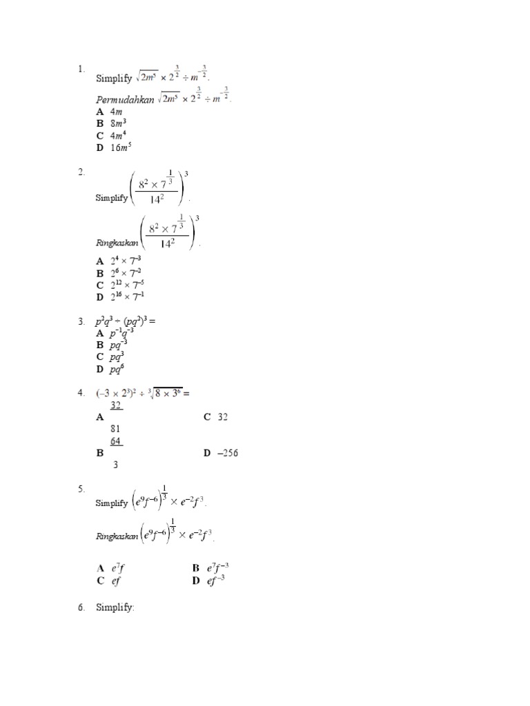 Simplify and Evaluate Math Problems | PDF