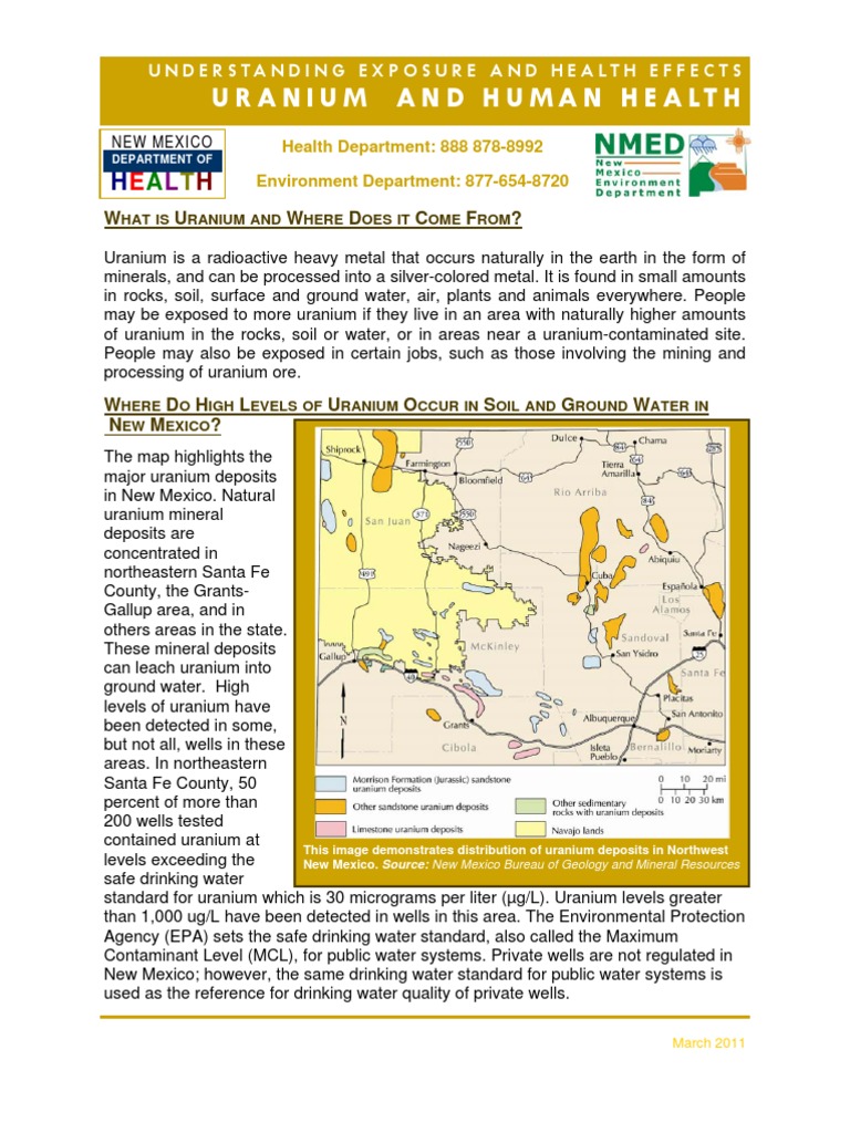 Understanding Uranium Exposure and Health Effects in New Mexico | PDF ...