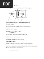 Dish End Blank Dia Calculation | PDF | Sphere | Volume