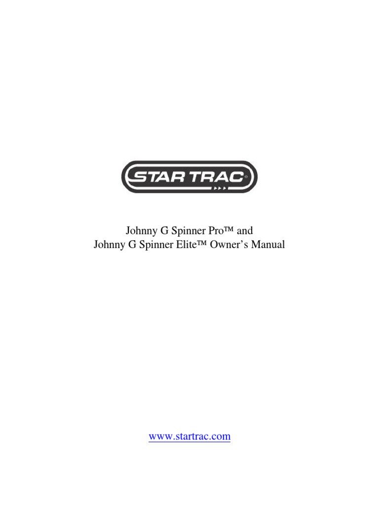 Johnny G Spinner Pro and Johnny G Spinner Elite Owner's Manual | PDF ...