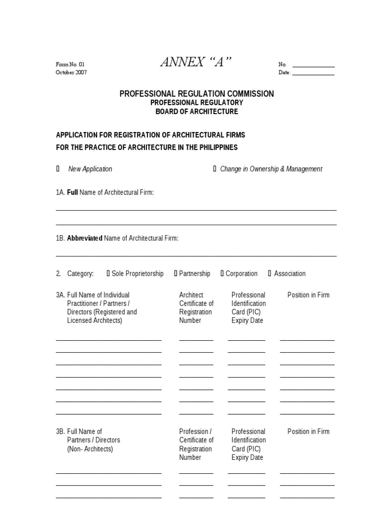 Annex "A": Professional Regulation Commission | PDF | Partnership ...