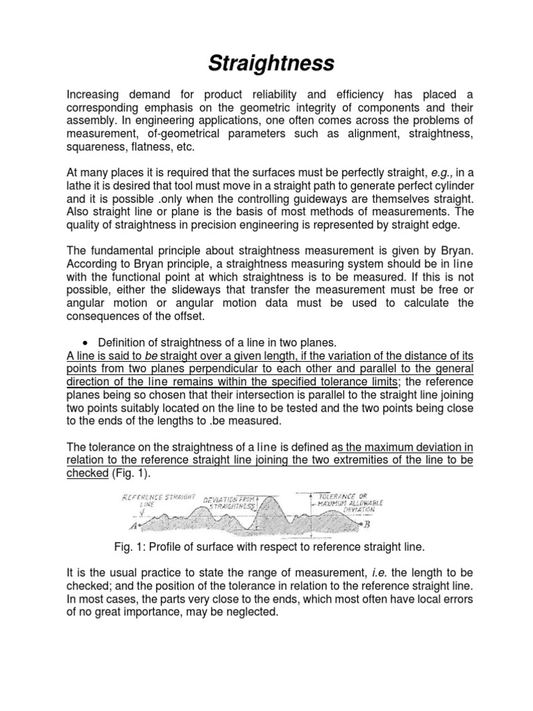 Measuring and Testing Straightness: Methods and Principles | PDF | Line ...