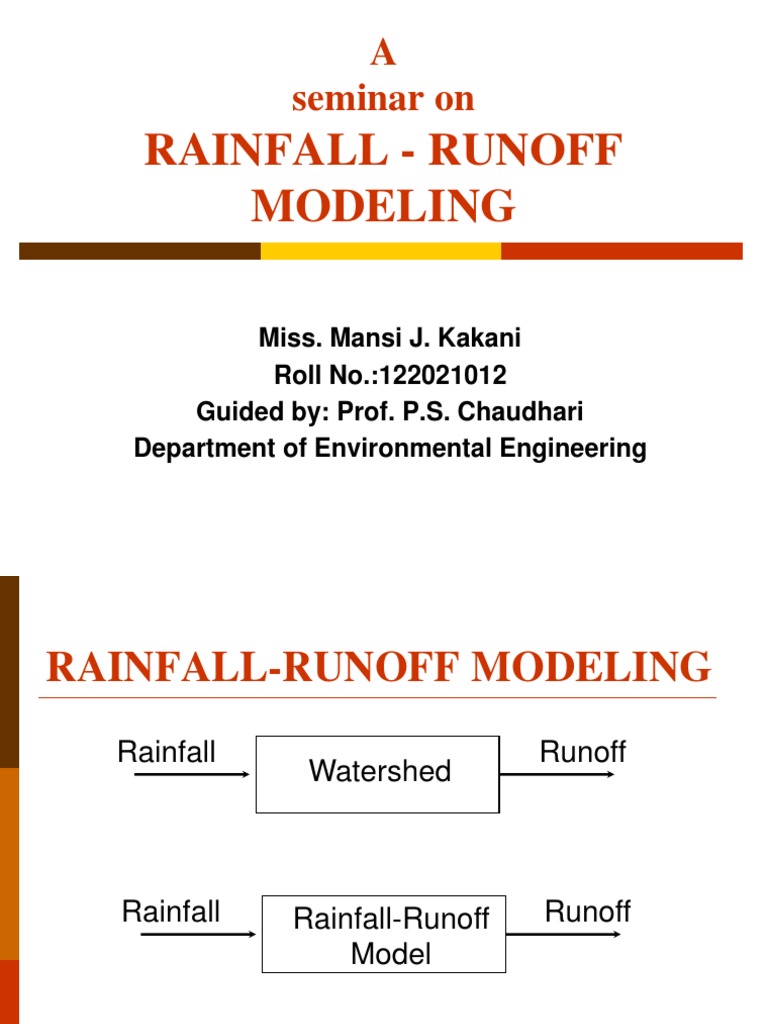 Rainfall Runoff Modelling | PDF | Drainage Basin | Surface Runoff