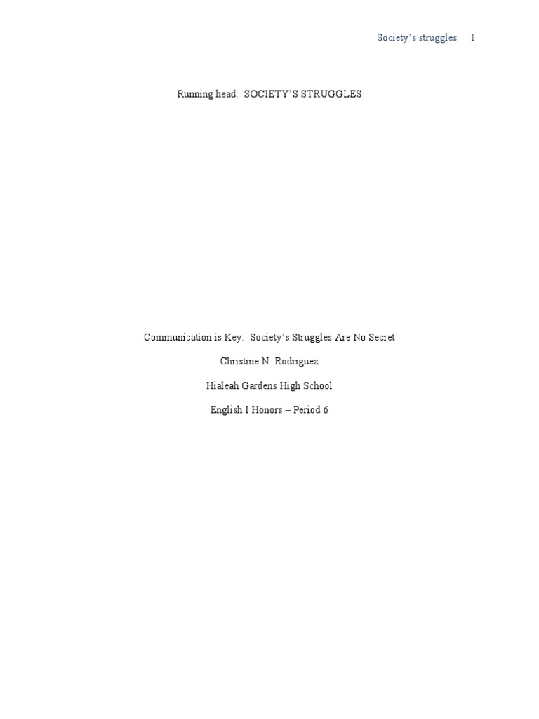 Rough Draft Sample | Download Free PDF | Racial Segregation In The ...