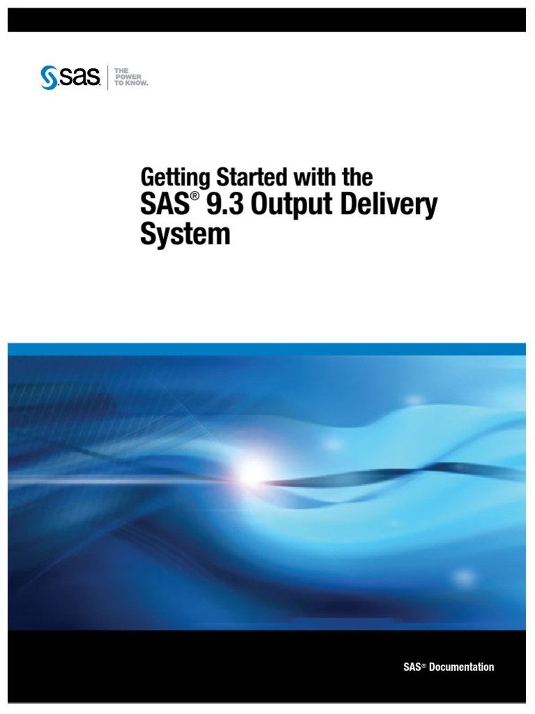SAS Output Delivery System | PDF | Sas (Software) | Portable Document ...