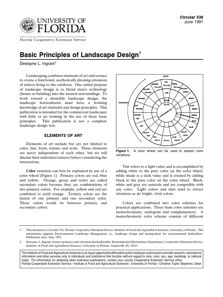 Principles of Landscape Design | PDF